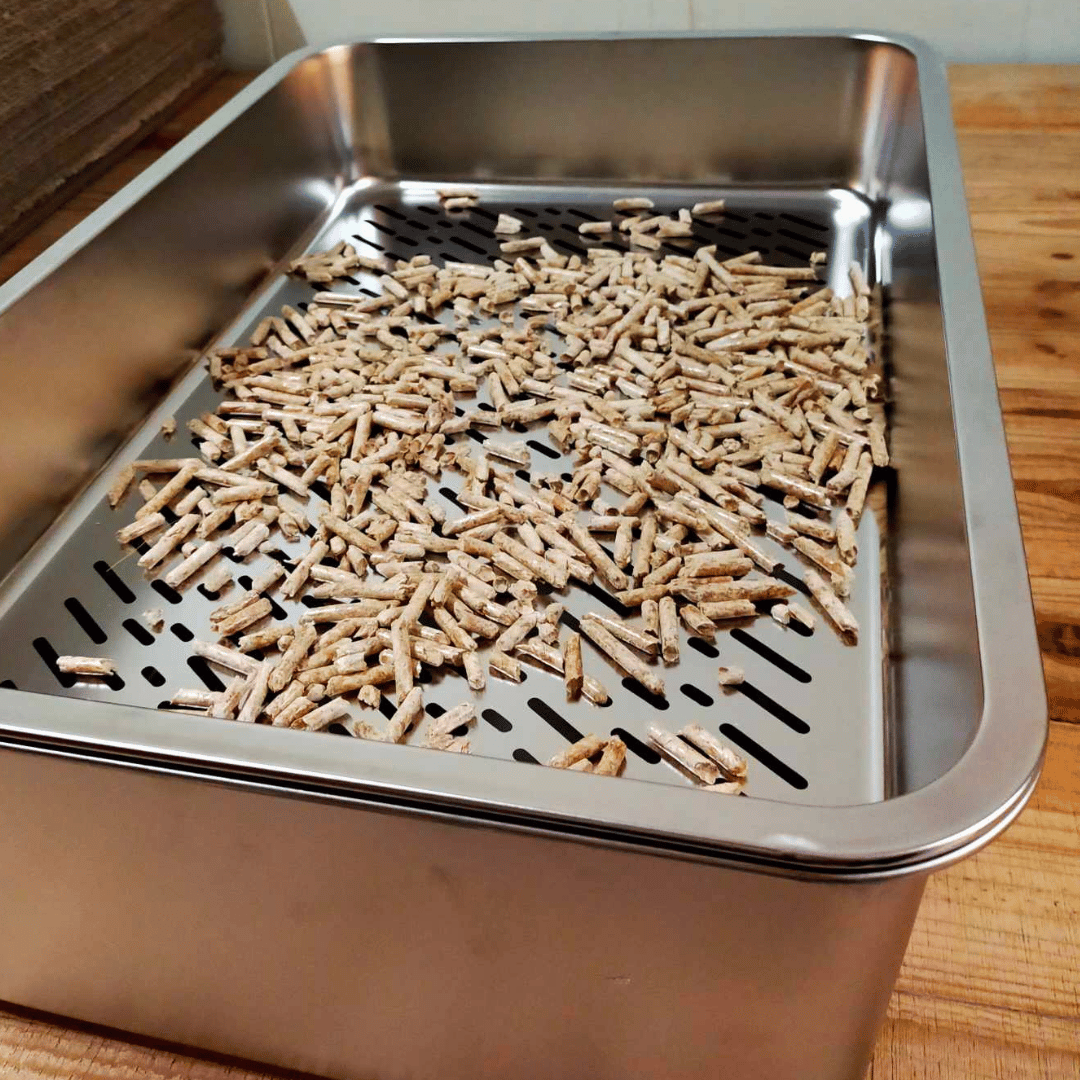 Stainless Steel Lift & Sift Litter Box (Jumbo & Medium) | KinKo